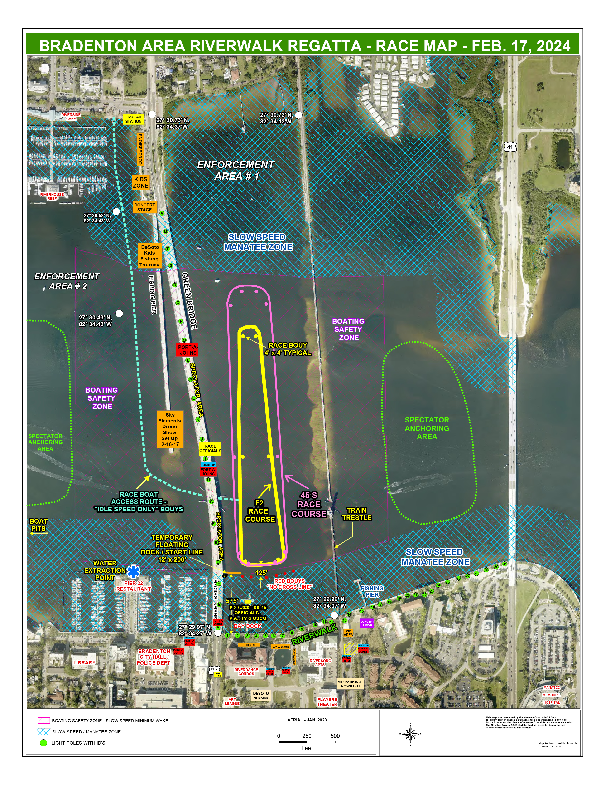 Race Course Map 8.5 x 11 – Bradenton Area River Regatta